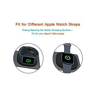 AmaBravo 3 in 1 Wireless Charger, Foldable Magnetic Travel Charger Station, Fast Wireless Charging Pad for iPhone14/13/12, AirPods, Apple Watch, Galaxy Multiple Device(Adapter NOT Included)