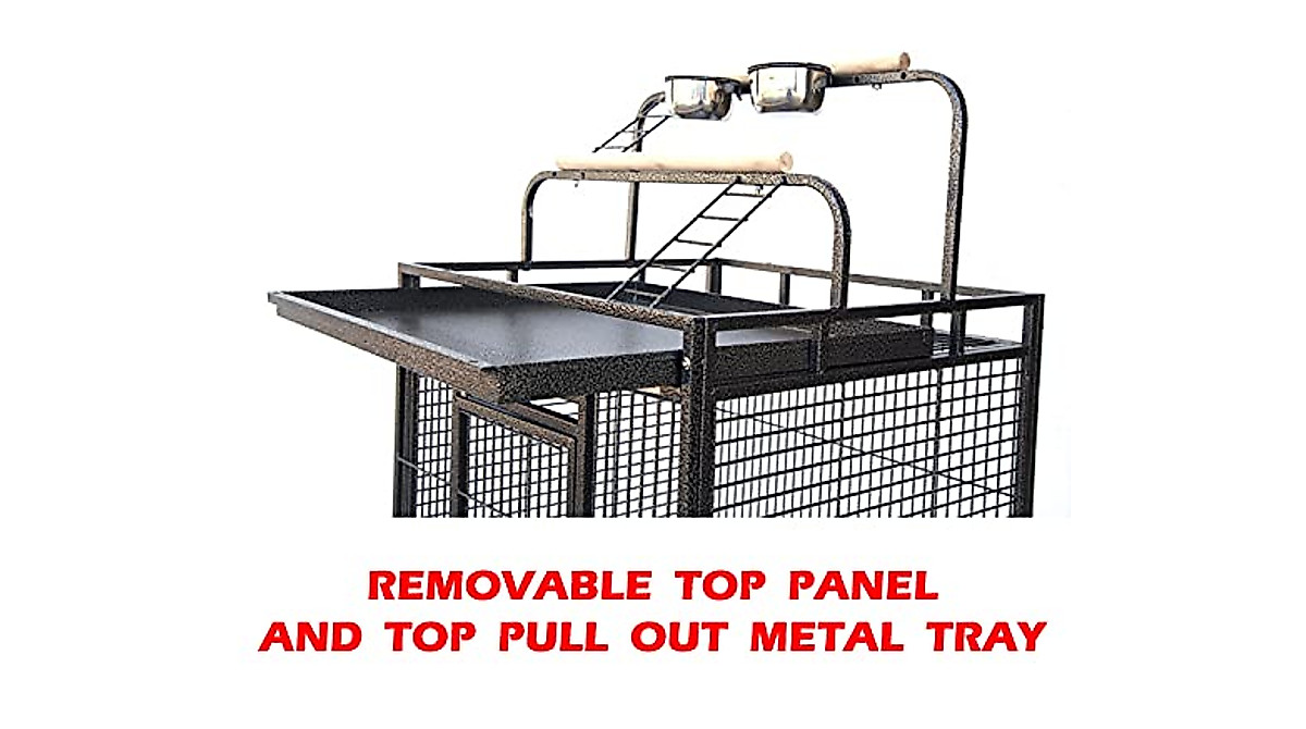 Large Elegant and Durable Wrought Iron Double Ladders Open Play Top ...