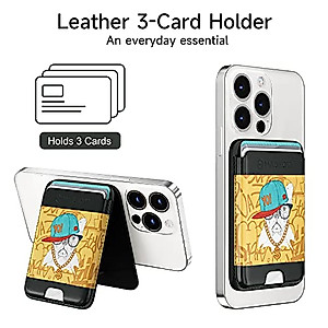 MAGKOTA MagSafe Wallet & Magnetic Stand Compatible with iPhone 14 Pro Max/14 Pro/14 Plus/14/iPhone 13 Pro Max/13 Pro/13/iPhone 12 Pro Max/12 Pro/12, Leather Wallet Stand Easily Holds 3 Cards