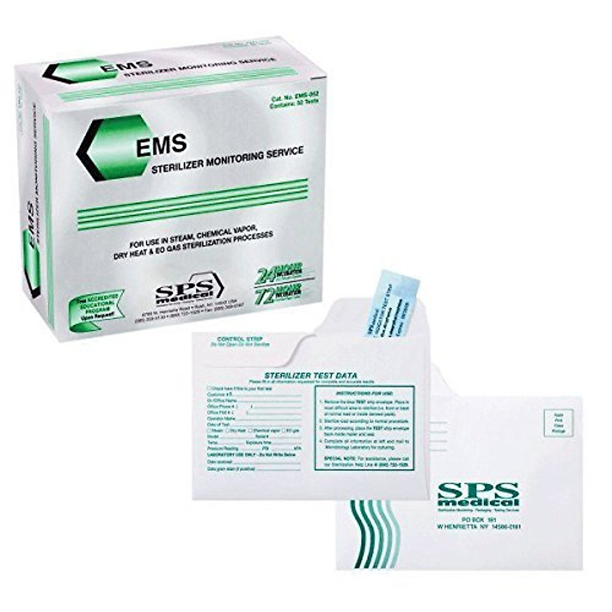 SPS Medical EMS-052 Econo Mail-In Sterilizer Monitor Service 52/Bx