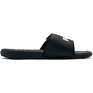 PUMA Men's COOL CAT 2.0 ALTERNATIVE CLOSURE Slide Sandals, Puma Black-Puma White, 10
