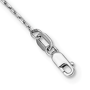 IceCarats 14K White Gold 3mm Beaded Rosary Necklace 24 inch Chain