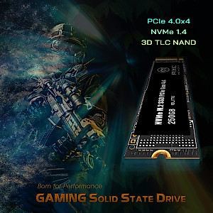 AXE MEMORY Elite Internal SSD 250GB Gen4 PCIe NVMe M.2 2280 Solid State Drive - Read Up to 4450MB/s and Write Up to 1900MB/s