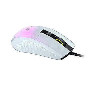 ROCCAT Burst Pro PC Gaming Mouse, Optical Switches, Super Lightweight Ergonomic Wired Computer Mouse, RGB Lighting, Titan Scroll Wheel, Bionic Shell, Claw Grip, Owl-Eye Sensor, 16K DPI, White