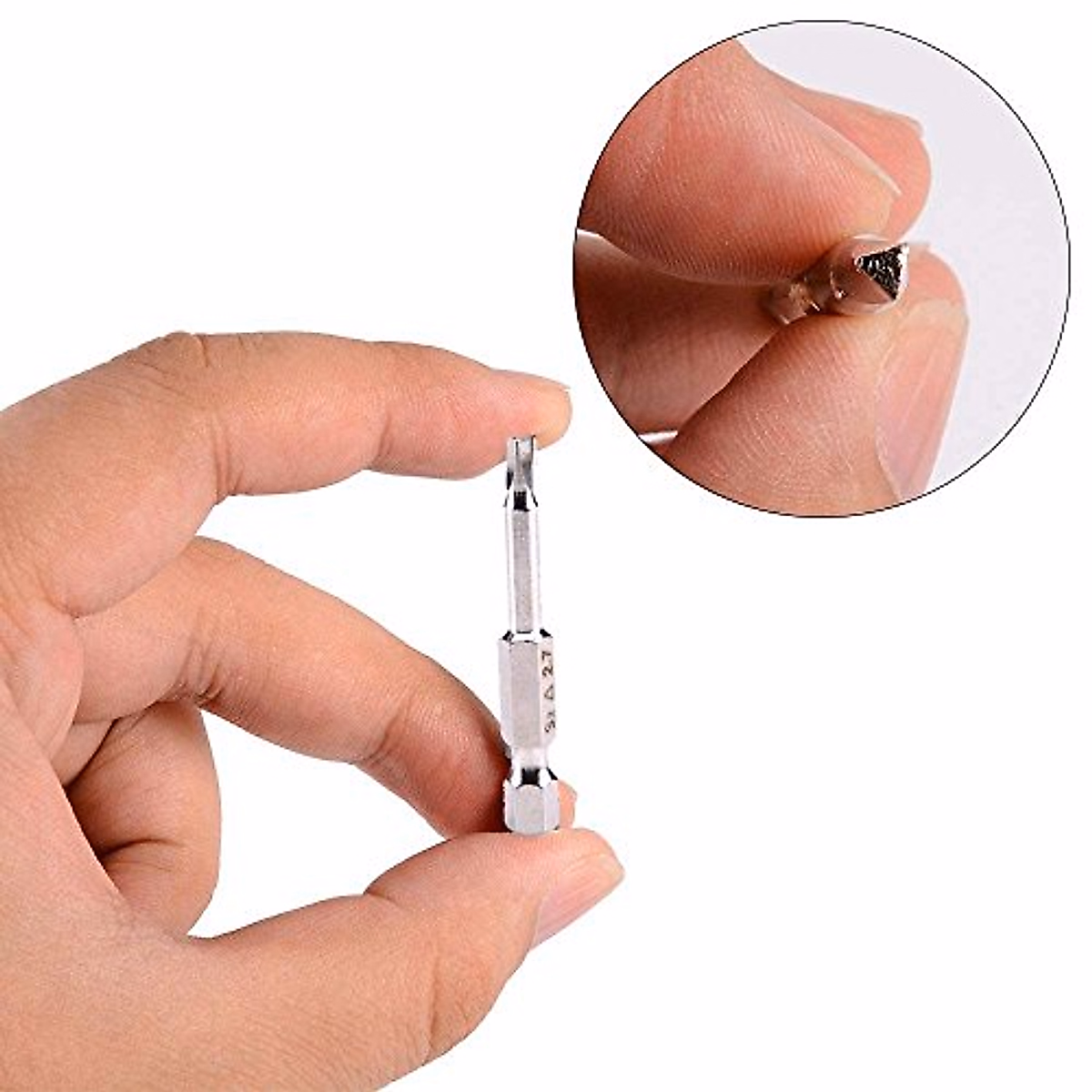 Bestgle 5pcs S2 Steel Magnetic Triangle Head Screwdriver Bits Tip Set 1.8mm, 2mm, 2.3mm, 2.7mm, 3mm, 1/4 Inch Hex Shank, 50mm Length