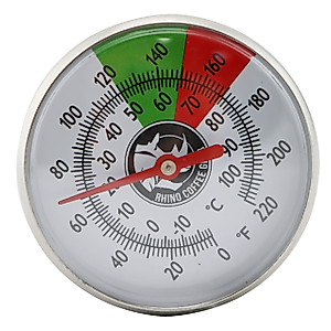 BrewGlobal Rhinoware Thermometer, Stainless Steel Long (RWTHERML)