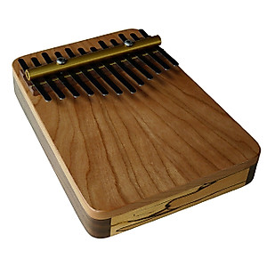 Zither Heaven Artisan Triple Wood 12 Note Thumb Piano in Cherry, Blackwalnut and Spalted Maple made in the USA