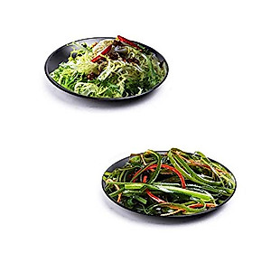 MBB Set of 3 Black 6 Inch Melamine Ware Dinner Plates Appetizer Dishes Dinnerware