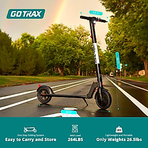Gotrax XR Ultra Electric Scooter, 8.5" Solid Tire, Max 16 Mile and 15.5 Mph 300W Motor, LG Battery and Foldable Commuting Escooter for Adult Black