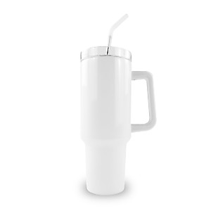 Hogg Traveler 40 oz Sublimation Tumbler, 40 oz Sublimation Tumblers with Handle, Sublimation Tumblers Bulk, Sublimation Cups, 40oz Sublimation Tumbler with Handle Bulk, White Tumbler Bulk