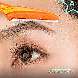 Almost Famous Face Exfoliator Beauty Razors For Face Hair Removal for Women, Orange (Pack of 6)
