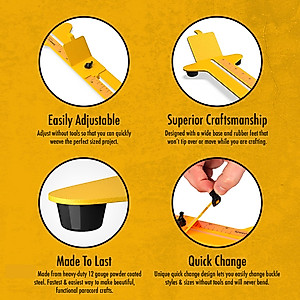 SpeedyJig PRO - Paracord Bracelet Kit and Jig | Easily Make Paracord Bracelets from 4" to Over 13" | Adjustable Steel Frame Made in The USA | Includes Free Paracord & Buckles