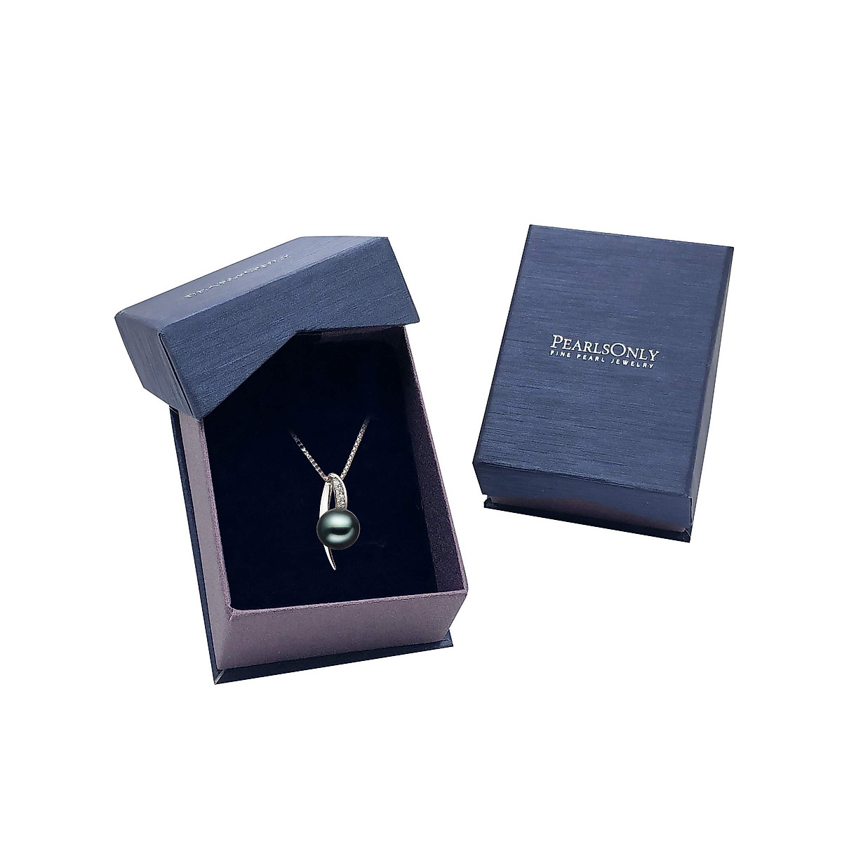 Destina Black 7-8mm AA Quality Japanese Akoya 925 Sterling Silver Cultured Pearl Pendant For Women