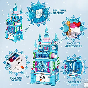 MOONTOY Princess Castle STEM Building Toys for Girls Age 6 7 8 9 10 11 12 Years Old- 492 PCS Castle Building Blocks Kits Creative Educational Building Sets Christmas Birthday Gifts for Girl Boys Kids