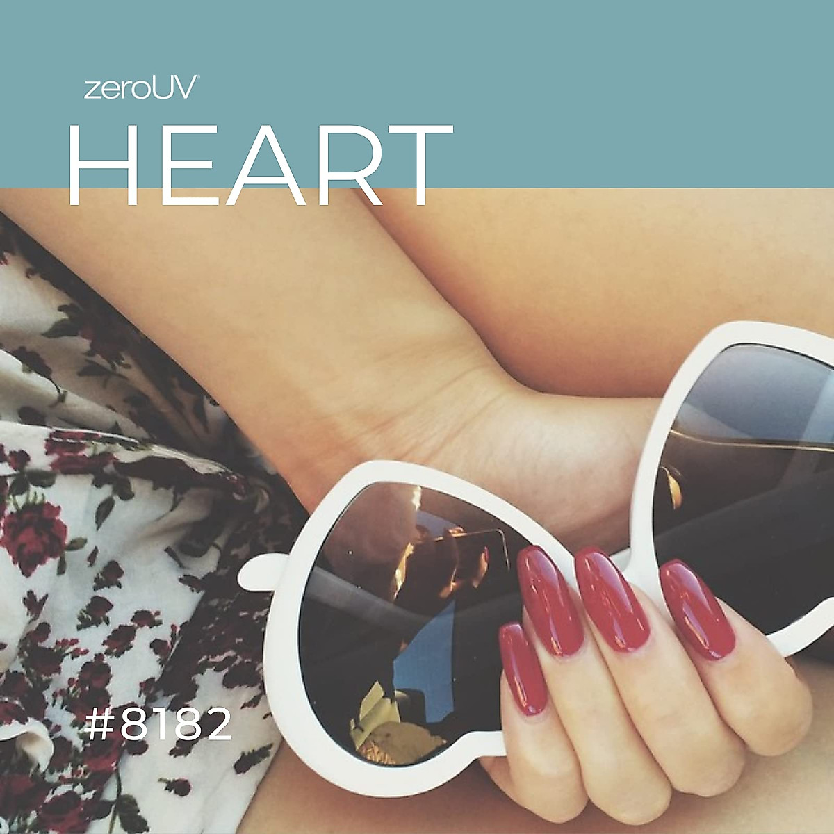 zeroUV Large Oversized Womens Heart Shaped Sunglasses Cute Love Fashion Eyewear (Red)
