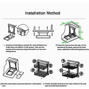 YEKIM Corner Pull Basket, Multifunctional Kitchen Cabinet Blind Corner Pull-Out Organizer, Household Rotating Storage Bottle Rack with Soft Close, Kitchen Storage Basket,A