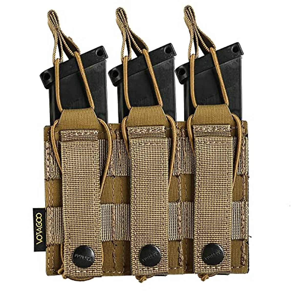 VOTAGOO Pistol Molle Mag Pouch Single Double Triple 9mm Tactical Magazine Holder for 40 Calibers Glock 1911 DD21