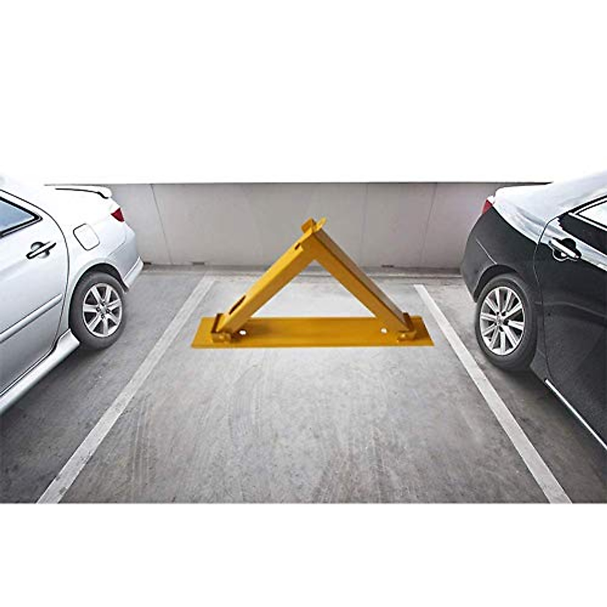 SEFAX Folding Parking Barrier Removable Parking Space Lock Security Pile Parking Lock Car Parking Place Lock Fixed Parking Space Lock (Size : No Lock)