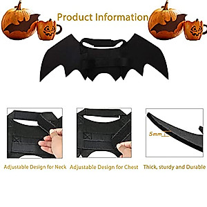 Pet Cat Clothes Cute Bat Wings for Halloween Party, Cat Costume for Kitten, Stitch Dog Costume for Small Dogs Dress Up Accessories