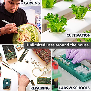 Pack of 15 Surgical Blades 10 and Stainless Steel Scalpel Handle, Size 10 Scalpel Blades with Scalpel Handle, High Carbon Steel Dermablade Scalpels Surgical 10 Blades, Dermaplaning Tool for Face