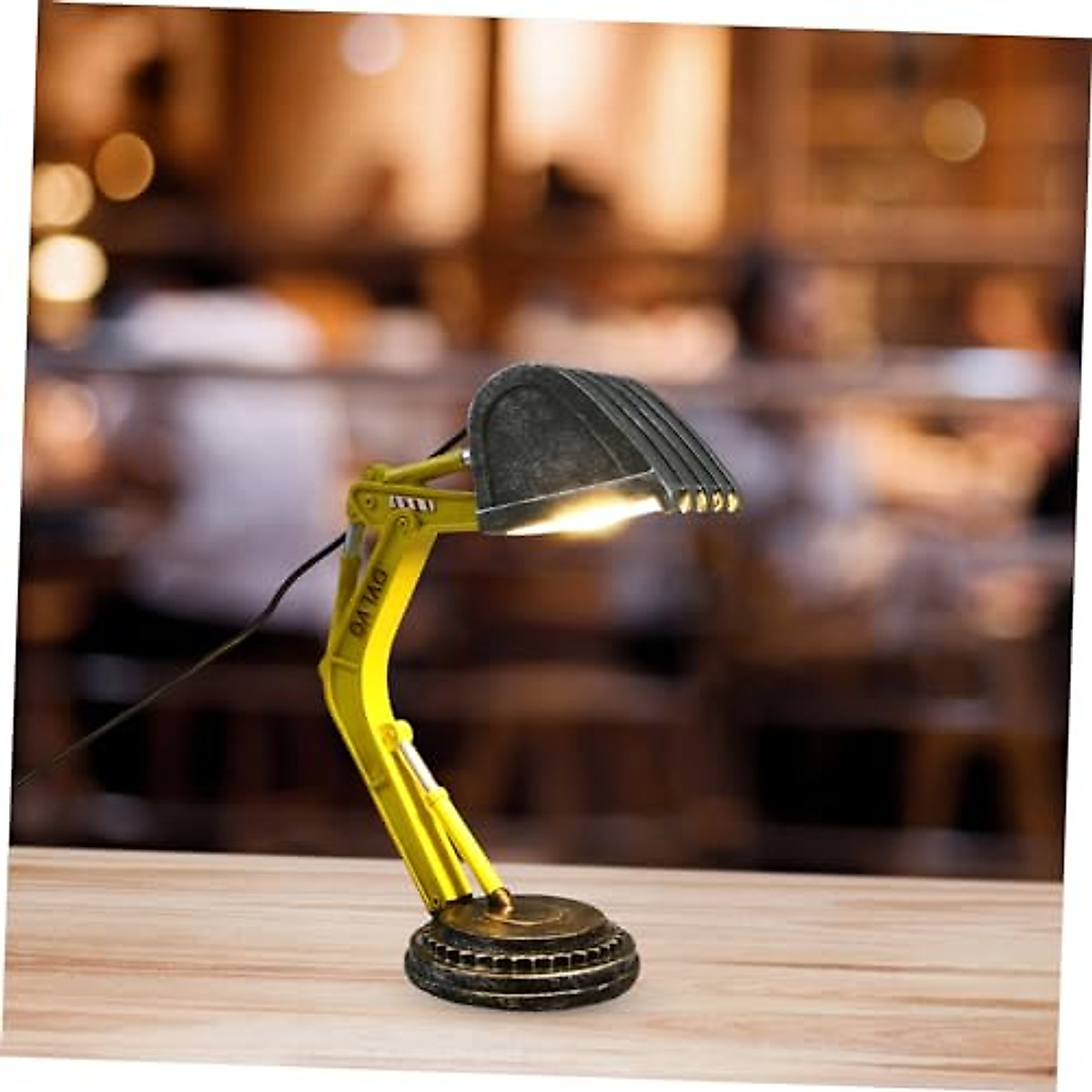 Baluue Excavator Table Lamp, Unique Night Light Excavator Shaped Industrial Design Led Light with Charging Cable Bedroom Night Light Excavator Model Night Lamp for Boys Desktop Decor