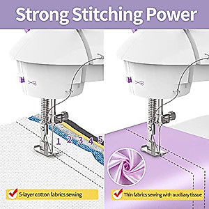 KPCB Mini Sewing Machines 2.0 with Backstitch, Upgraded Sewing Machine for Beginners or Kids with LED Strip & Adjustable Stitches
