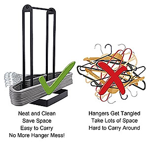 Hanger Organizer Stacker, Stainless Steel Hanger Rack, 110 Wire Hanger Holder Stand, Clothes Hanger Storage for Closet Laundry Room