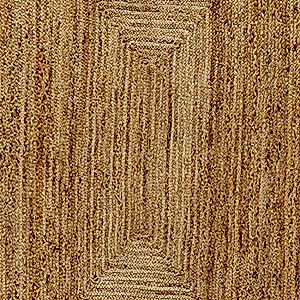 Flash Furniture Prima Natural Fiber Jute Area Rug 8' x 10' - Braided Indoor Jute Rug - Natural Area Rugs