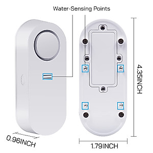 AGSHOME Water Detector Alarm, wifi Water Sensor 5-pack & Hub Kit,120db Alarm and App Alerts, Leak and Drip Alert , for Home, Basement (Not support 5G WIFI)