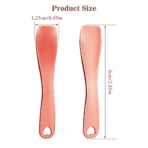 Sibba 3 PCS Facial Spatula Massage Eye Roller Dark Circles Skincare Tool Face Cream Lotion Makeup Stainless Steel Applicator Wand Neck Lines Beauty Instrument Stick Spoon Device(rose gold)