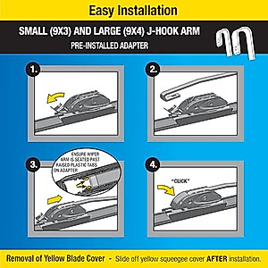Rain-X 830122 Silicone Endura Wiper Blades, 22 Inch Windshield Wipers (Pack of 1), Automotive Replacement Windshield Wiper Blades With Two Times Longer-Lasting Resilient Silicone Rubber Squeegee