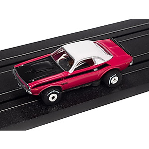 Auto World Thunderjet OK Used Cars 1970 Dodge Challenger T/A Panther (Pink) HO Scale Slot Car