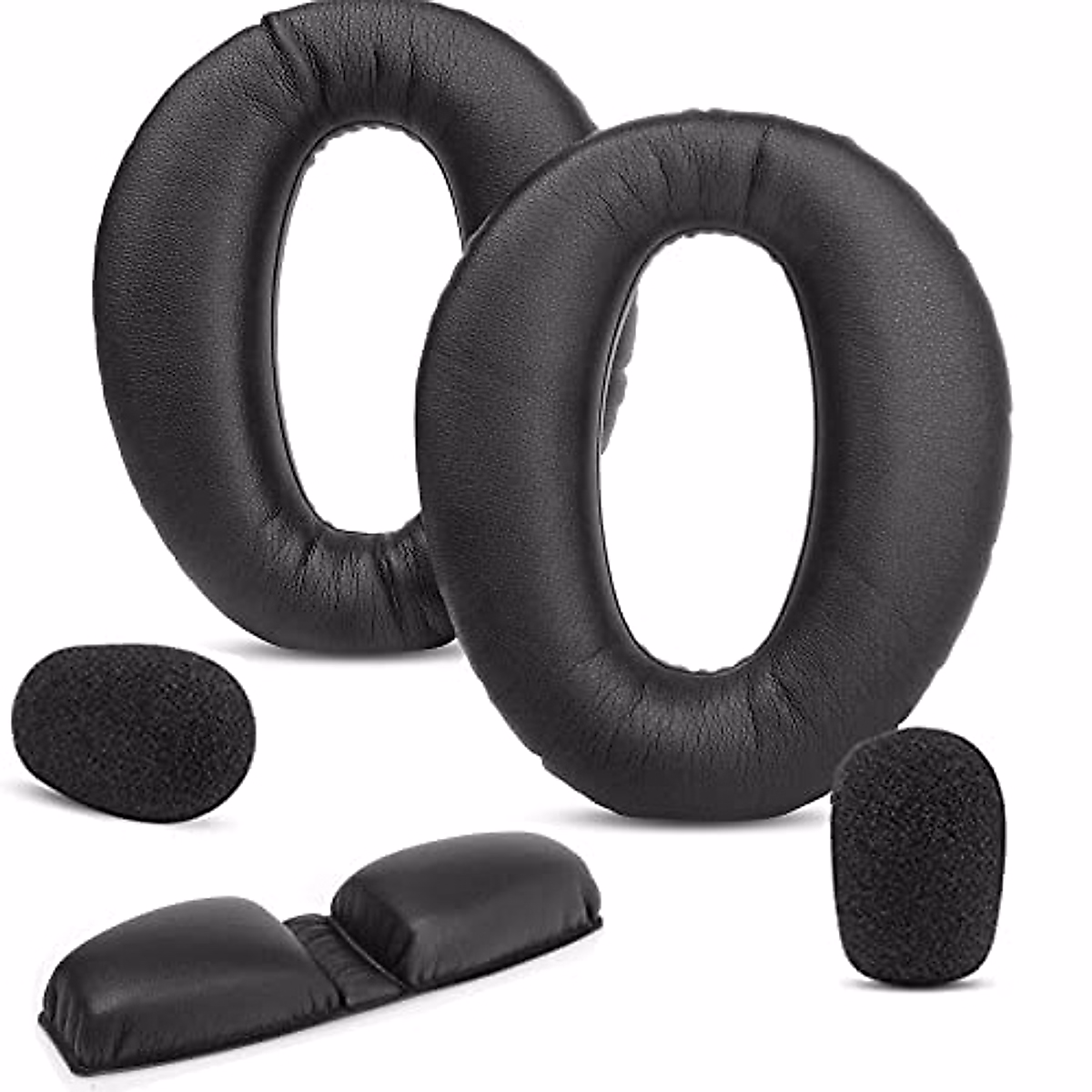 YunYiYi Replacement Earpads Cover Compatible with Lightspeed Aviation Zulu Sierra/PFX/Zulu 2 Aviation Headset Ear Cushions Headband Parts (Suit)