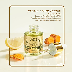 ANAI RUI Facial Skincare Set, Christmas Gift for Women Stocking Stuffers, Turmeric & Vitamin C Clay Mask for Dark Spot, Moisturizing Facial Oil, Turmeric Face Cleanser, Skincare Gift Set for Women