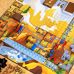 Whistle Mountain, Strategic Board Game, Tile Laying, Worker Placement Game Fun Game for Adults