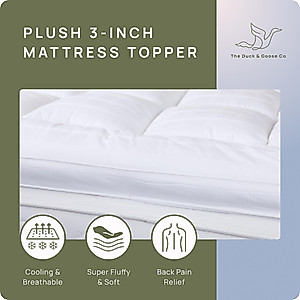 Plush Extra Thick Short Queen Mattress Topper for RV Camper(60x75 Inches), Cooling & Soft Pillow Top Mattress Topper with Cotton Cover, Overfilled Mattress Pad Cover for Firm Mattress