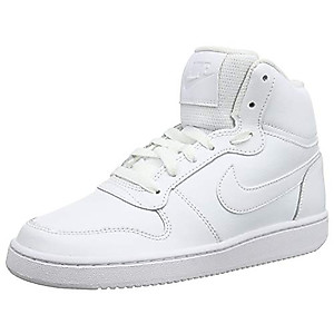 NIKE Women's Basketball Shoes, White White White 100, 8