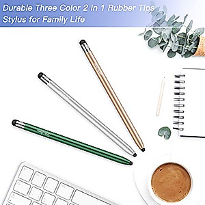 StylusHome Stylus Pens for Touch Screens (3 Pcs), Sensitivity & Precision Stylus, 2 in 1 Capacitive Stylus with 6 Extra Tips for iPad iPhone Tablets Samsung Galaxy All Universal Touchscreen Devices