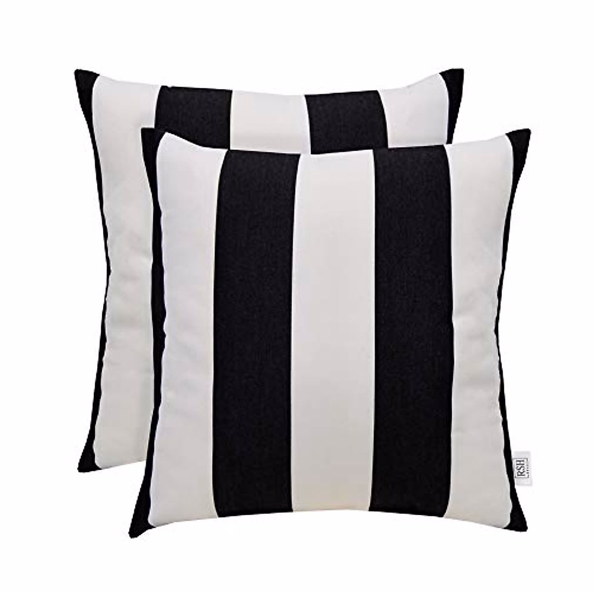 Set of 2 Indoor / Outdoor Square Throw Pillows Sunbrella Cabana Classic (24" x 24")