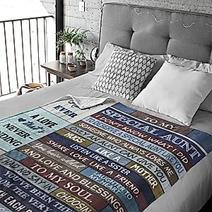 Mubpean Aunt Gifts Blanket 60"x50", Aunt Gifts from Niece, Gifts for Aunt, Best Aunt Ever Gifts, Gifts for Aunts from Niece, Aunt Gifts from Nephew, Aunt Birthday Gift, Auntie Gifts from Niece/Nephew