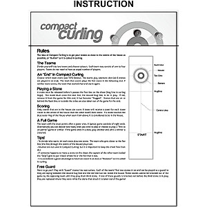 Table Top Fun Family Games Compact Curling Board Game Set for Kids and Adults Shuffleboard Pucks with 8 Rollers