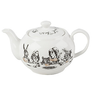 V&A Alice in Wonderland Mini Teapot, 450 ml, White