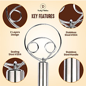 Ducky's Kitchen Bread Baking Tools and Accessories w/Dough Scraper, Bread Lame, Dough Whisk - Stainless Steel Bread Tools - Bread Scoring Knife w/ 5 Replaceable Blades