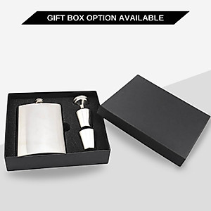 Top Shelf Stainless Steel Wedding Hip Flask 6Oz | Custom Engraving Personalized Name Bachelorette Party Favors Flask | Leak Proof Screw-On Cap | Groomsmen Gifts