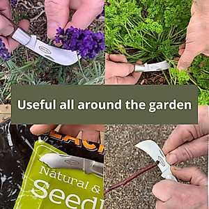 Folding Garden Knife. This Hawkbill Blade is Curved Making it Great for Hundreds of Uses. Not Just a Great Gift for a Gardener.