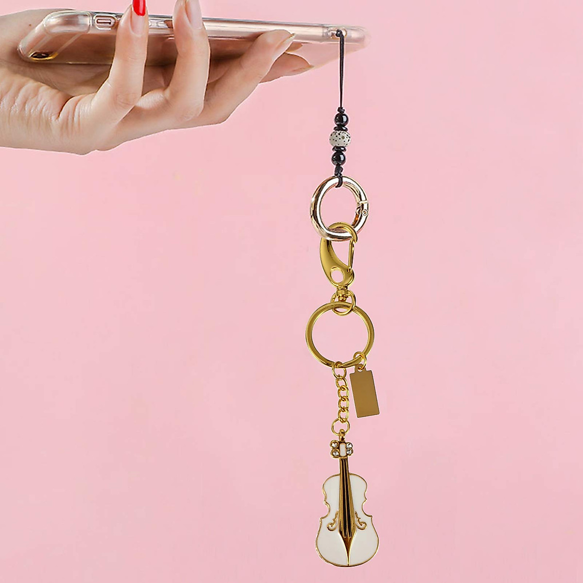 SOLUSTRE USB Drive 32GB Guitar USB Flash Drive Keychain Musical Instrument Key Ring Memory Stick Pendrive Jump Drive Gifts for Data Files Pictures Storage Car Decor