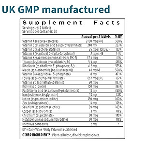 Advanced Women's Multivitamin, Methylated Folate for MTHFR, Clean Label & Vegan, with Iron, Non-GMO, Sustained Release, 60 Tablets, by Igennus