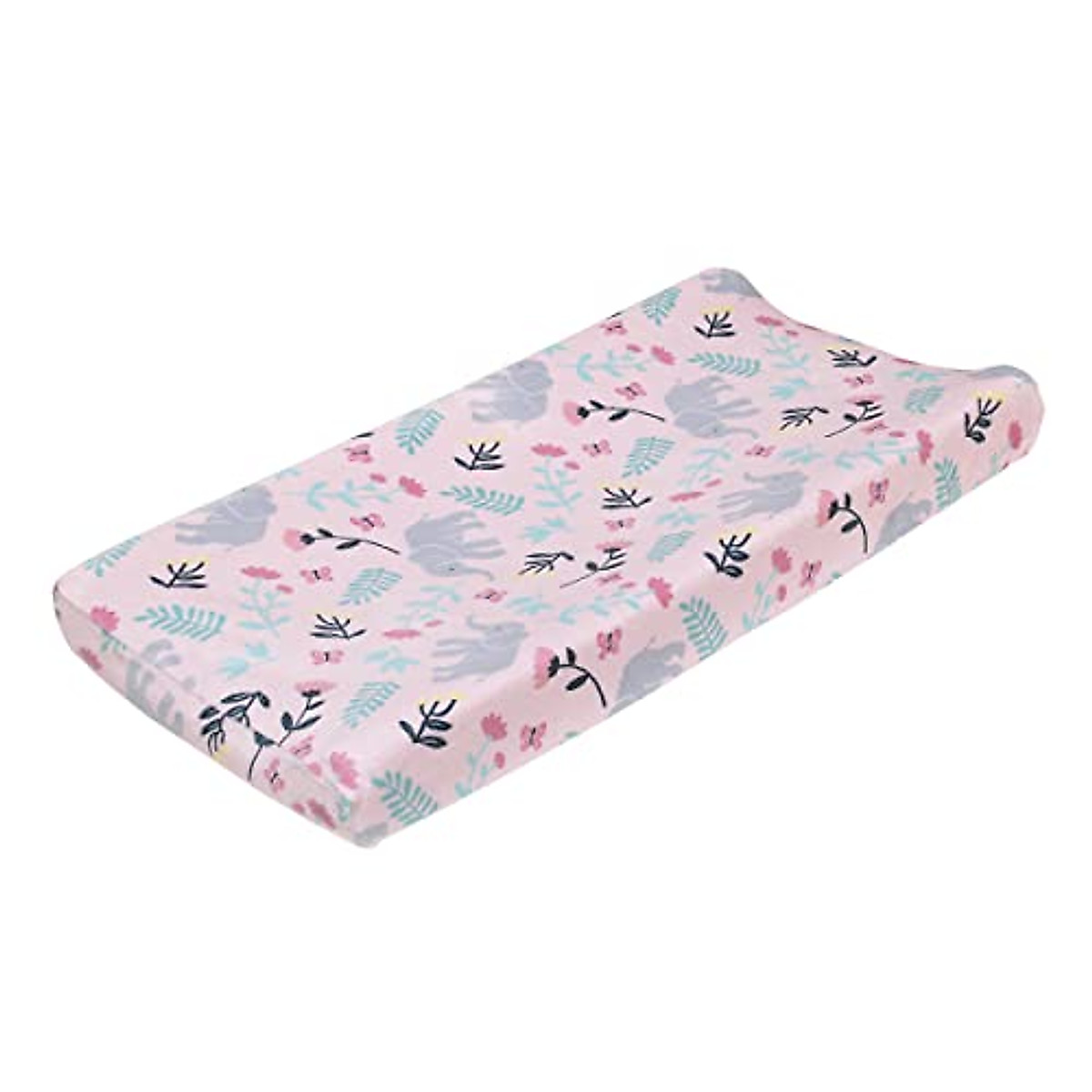 Carter's Floral Elephant Pink Super Soft Changing Pad Cover