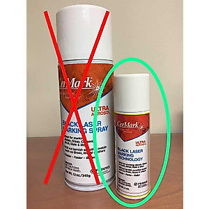 CerMark Ultra Laser Marking Aerosol, Improve Lasered Work, All In One High Performance Laser Marketing Aerosol For Metal, (2-Pack), 2 Oz