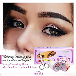 Vanity Threading Thread Pack of 5 (5 x 10 spools) with Behal International Scissor